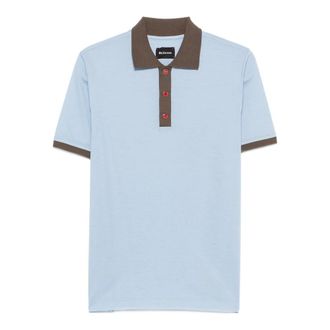 Kiton Kontrast-Poloshirt - - Tops - Herren - Blau - M