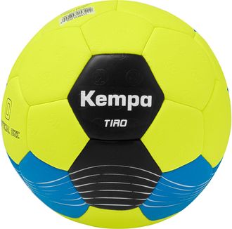 Kempa Tiro Handball - Handball Ball für Kinder - für das Handballspielen in Jungen Jahren, Fluo gelb/kempablau