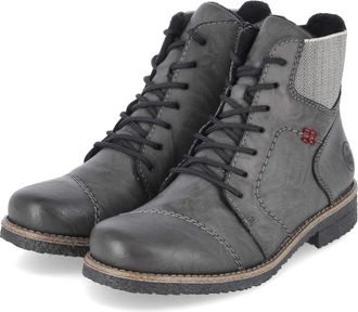 Rieker 73522-45 Schn&uuml;rstiefel Synthetik Damen in grau - Gr. 38