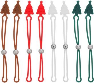 Angoily 8 St&uuml;ck Verstellbare rutschfeste Silikon-Haken f&uuml;r Weihnachtsbaum-Dekorationen Wiederverwendbare Kabelbinder f&uuml;r Ornamente Vielseitige Aufh&auml;nger f&uuml;r B