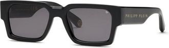 Philipp Plein Homme, Accessoires, Noir, Taille: 54 MM Spp183M 0700 Lunettes de soleil