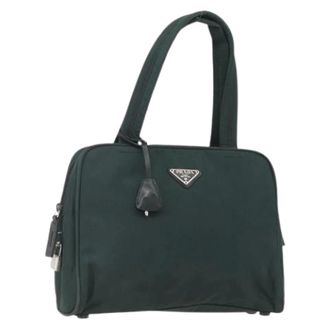 Prada Sac &agrave; main en nylon Pre-owned - Femme - Pre-owned - Vert - Taille: ONE Size