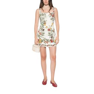 Alice & Olivia Mini-robe &agrave; col carr&eacute; imprim&eacute; floral - Femme - Robes - Multicolore - Taille: 34 FR