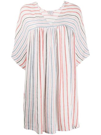 Woolrich robe ample &agrave; rayures - Blanc