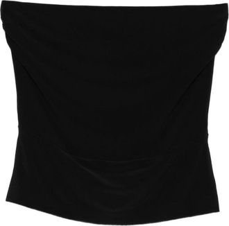 Norma Kamali Femme, Tops, Noir, Taille: 38 FR Haut Bustier Drap&eacute;