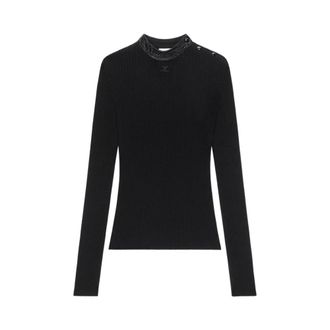 Courr&egrave;ges Femme, Pulls, Noir, Taille: 36 FR Pull