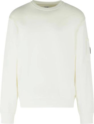 C.P. Company C.p. Company, Homme, Sweatshirts et sweats &agrave; capuche, Blanc, Taille: XL SweaT-shirt ras du cou