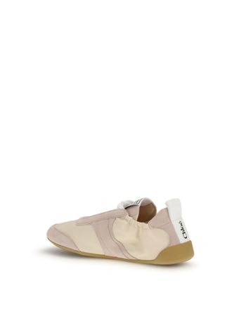 Chlo&eacute; Womens Sneakers Kick Blushy Beige Upper Nylon Trainers
