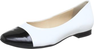 Högl Högl shoe fashion GmbH 5-101074-02010, Damen Ballerinas, Mehrfarbig (weiss/schwarz 0201), EU 37.5 (UK 4.5)