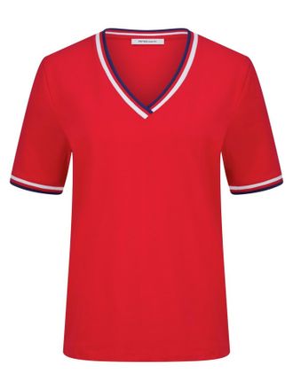 Peter Hahn T-Shirt V-Ausschnitt Peter Hahn rot