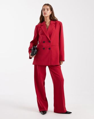 Vero Moda Pantalon densemble ample et ajust&eacute; - Rouge