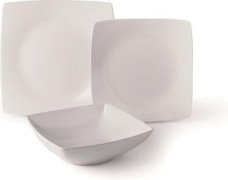 Excelsa Eclipse Tafelservice aus Keramik 18 Stk Bianco