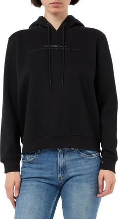 Calvin Klein Damen Institutional Graphic J20J225494 Kapuzenpullover, Ck Black, XS