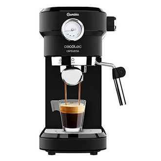 Cecotec Machine &agrave; caf&eacute; Express Cafelizzia 790 Steel Pro. Acier Inox, Syst&egrave;me Thermoblock, 20Bars, Mode Auto pour 1 et 2 Caf&eacute;(s), Buse vapeur Orientable, Condu