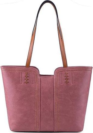 Montana West Sac fourre-tout pour femme avec poignée supérieure - Sac à main surdimensionné à bandoulière, Mauvewood Rose