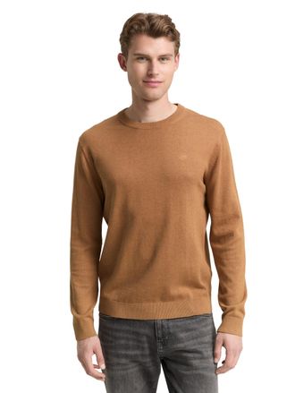 Tom Tailor Herren 1039810 Pullover, 39098 - Mid Brown Melange, L EU