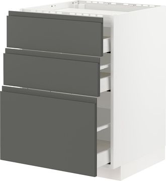 IKEA METOD / MAXIMERA Unterschr.f Kochf/3 Fronten/3Sch