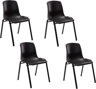 Clp Ensemble de 4 chaises empilables en polypropylène Nowra