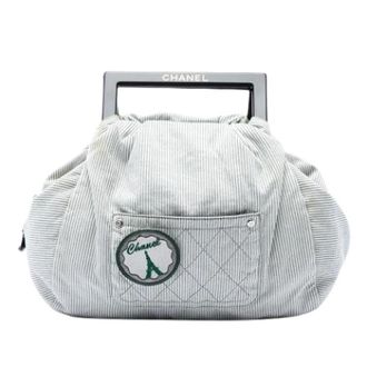 Chanel Pre-owned Toile sacs-chanel - Femme - Pre-owned - Gris - Taille: ONE Size