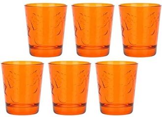 Thun Amazon Limited Edition 2022 Lot de 6 verres en verre coloré Orange