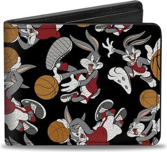 Buckle Down Portefeuille à Deux Volets Bugs Bunny Accessoire de Voyage Double pli, Orange et Rouge, 4.0 x 3.5 Homme