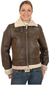 Schott NYC Blouson Schott Bombardier Femme Ref 25781 Marron Foncé - XS