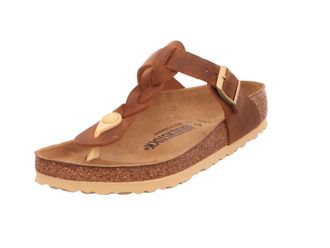 Birkenstock Damen Gizeh Braided Cognac, Oiled Leather Flip Flops, 36 EU