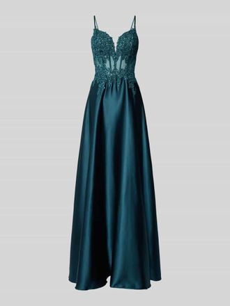 Luxuar Abendkleid mit Herz-Ausschnitt