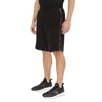 Emporio Armani Homme, Shorts, Noir, Taille: 3XL Short Bermuda En M&eacute;lange de Coton S&eacute;rie Logo