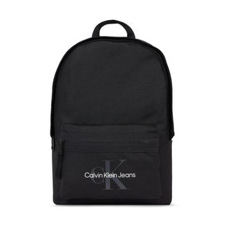 Calvin Klein Homme, Sacs, Noir, Taille: ONE Size Sac &agrave; dos avec logo imprim&eacute; - Toile noire