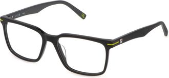 Fila Brille für Herren, Glänzend Schwarz/Matt Schwarz, 56
