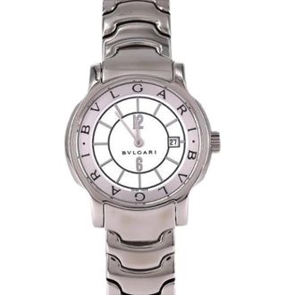 Bulgari Pre-owned Solotempo Quartz en acier inoxydable - Femme - Pre-owned - Blanc - Taille: ONE Size