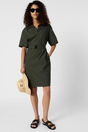 Gerard Darel Robe &agrave; col chemise en coton - RIZLENE - Vert Kaki