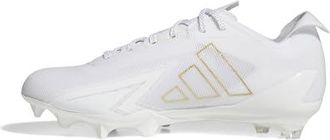 adidas Mens Adizero Electric American Football Sneaker, White/Gold Metallic/White, 8