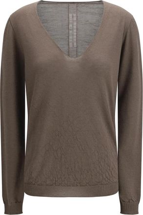 Rick Owens Temple Extreme Pullover mit V-Ausschnitt - - Knitwear - Damen - Braun - M