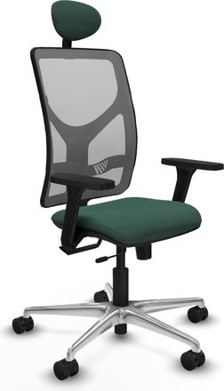 Piqueras y Crespo Stuhl f&uuml;r &Uuml;berwachungsh&uuml;tten mit 3D-Armen, h&ouml;henverstellbarer Lendenwirbelst&uuml;tze und festem Kopfteil, ausgestattet mit Syncro/Traslack und Schneidesch