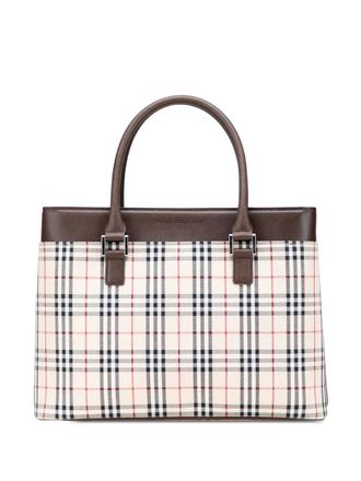 Burberry sac à main à motif House Check (2000-2017) - Marron