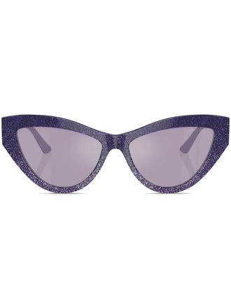 Jimmy Choo Eyewear lunettes de soleil &agrave; monture papillon - Violet