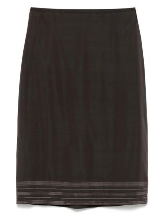 Carine Gilson minijupe à effet de transparence - Marron