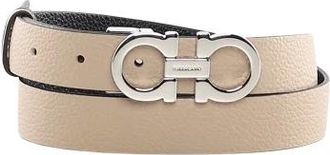 Ferragamo Femme, Accessoires, Beige, Taille: 85 CM Gancini Reversible Belt