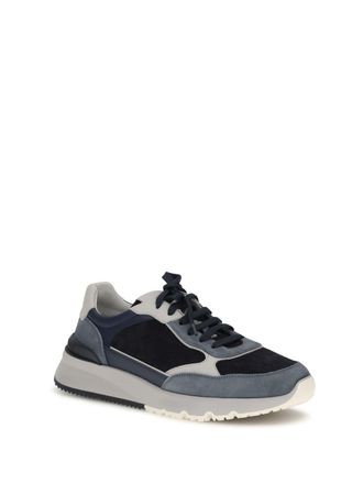 Brunello Cucinelli Mens Leather Sneakers Night Sky