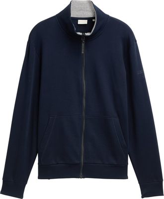 Tom Tailor Herren 1049352 Sweatjacke mit Stehkragen, 10668-Sky Captain Blue, XXL