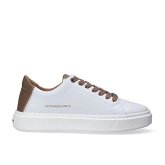 Alexander Smith Gr&uuml;ne Baumwoll-Sneaker mit Logo - - Shoes - Herren - Wei&szlig; - 40 EU