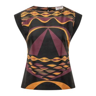 Pucci Dune Print Seiden-Top - - Tops - Damen - Mehrfarbig - XL