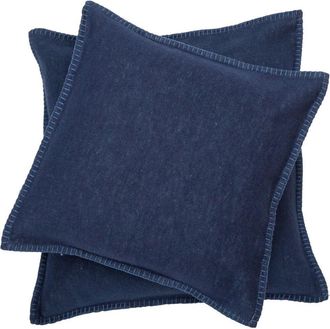 David Fussenegger Sylt Kissen Uni Zierstich Marine 40/40