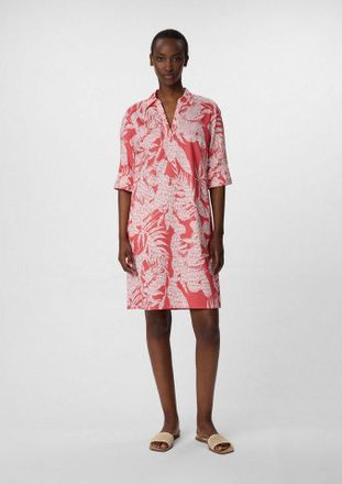 Comma Minikleid Kleid Kurzes Hemdblusenkleid mit All-over-Print