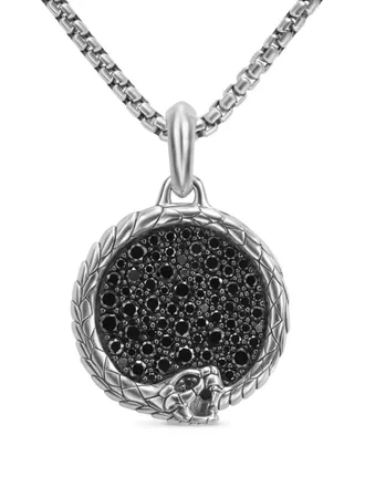 David Yurman pendentif Cairo Ouroboros en argent sterling pav&eacute; de diamants (25 mm)