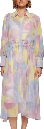 HUGO BOSS Midi Hemd Kleid f&uuml;r Damen (Bunt)