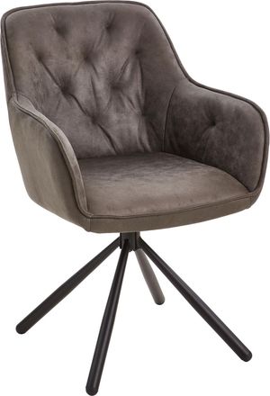 Livetastic Armlehnstuhl, Grau, Holz, Metall, Textil, Pappel, Sperrholz, Füllung: Schaumstoff, konisch, 61x91x59 cm, Esszimmer, Stühle