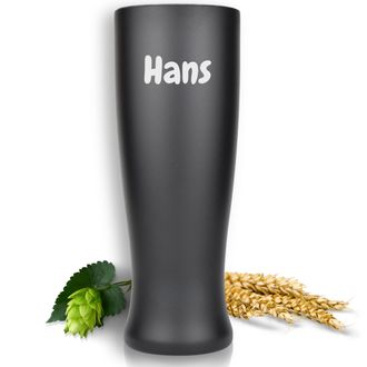 Milu Wei&szlig;bierglas mit Gravur 500ml personalisiert - Geschenkideen zu Weihnachten f&uuml;r M&auml;nner Geschenk Papa, Freund, Bierliebhaber, M&auml;nnergeschenke Bierglas,